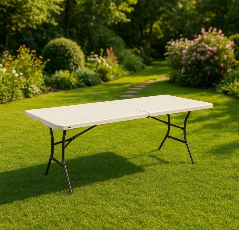 Folding Lifetime Plastic Table – 4ft 6ft or 8ft – Lovely Jubbly Events and Party Hire